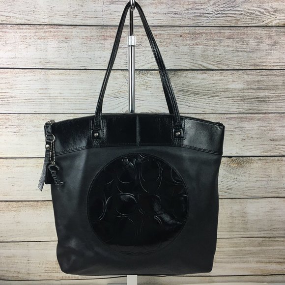 Coach | Bags | Coach Laura Leather Signature Circle Tote Bag | Poshmark